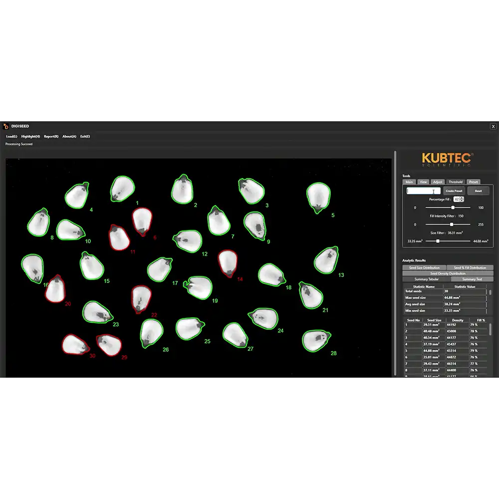 Seed Analysis Software DIGISEED | KUBTEC Scientific
